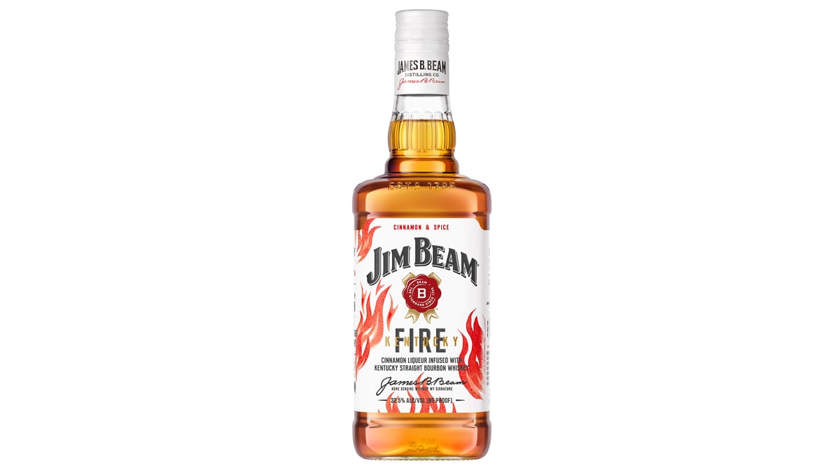 Jim Beam Fire Kentucky Straight Bourbon Whiskey Bottle (750 ml) - Tilt ...